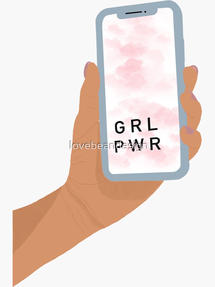 "GRL Power Sticker" Sticker by lovebeandesign | Redbubble