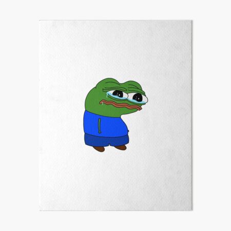 "Sad peepo on the brink of weeping" Art Board Print by MrBigBadger ...