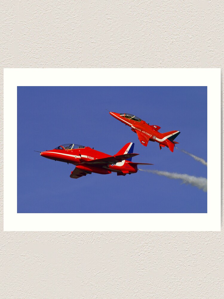 "Red Arrows" Art Print by aviationart | Redbubble