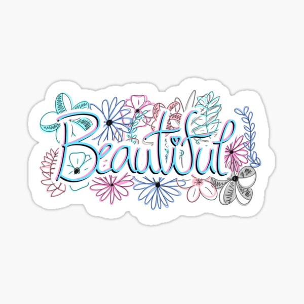 "Trans is Beautiful" Sticker for Sale by soraydiant | Redbubble