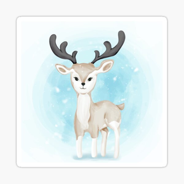 "Cute baby deer" Sticker for Sale by Zen-Dragon | Redbubble