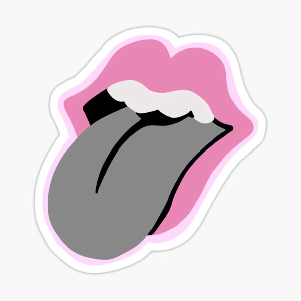 "basic pink tongue " Sticker for Sale by imisabelllla | Redbubble