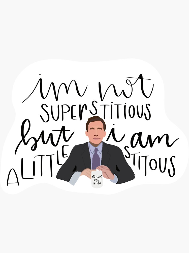 "superstitious sticker" Sticker for Sale by maemaedunn | Redbubble