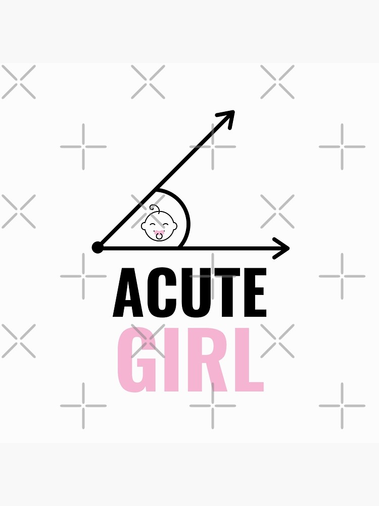 "Acute Girl Baby Math Pun Pregnancy Announcement " Poster for Sale by ...