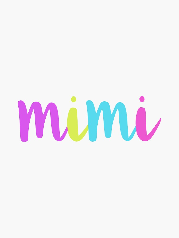 " Mimi Name Sticker " Sticker for Sale by Trendyartstuff | Redbubble