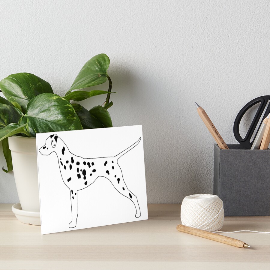 "Dalmatian Outline!" Art Board Print for Sale by AMDdogs | Redbubble
