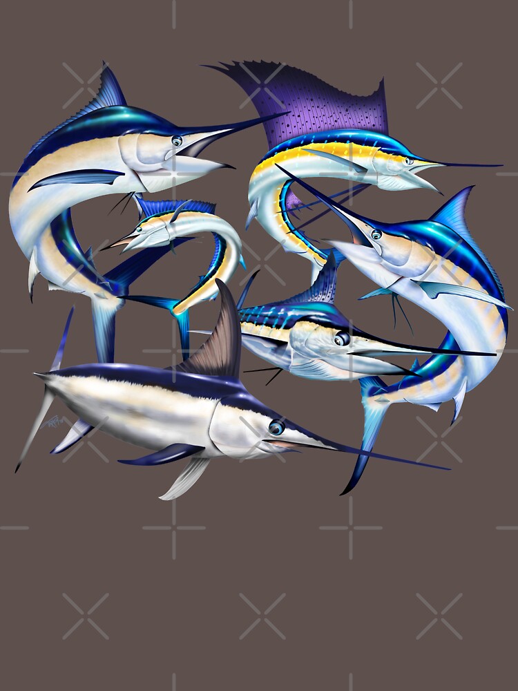 "Pacific Billfish Slam" T-shirt for Sale by iColor4U | Redbubble ...