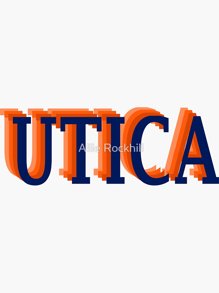 "Utica Orange and blue gradient" Sticker for Sale by anrockhi | Redbubble