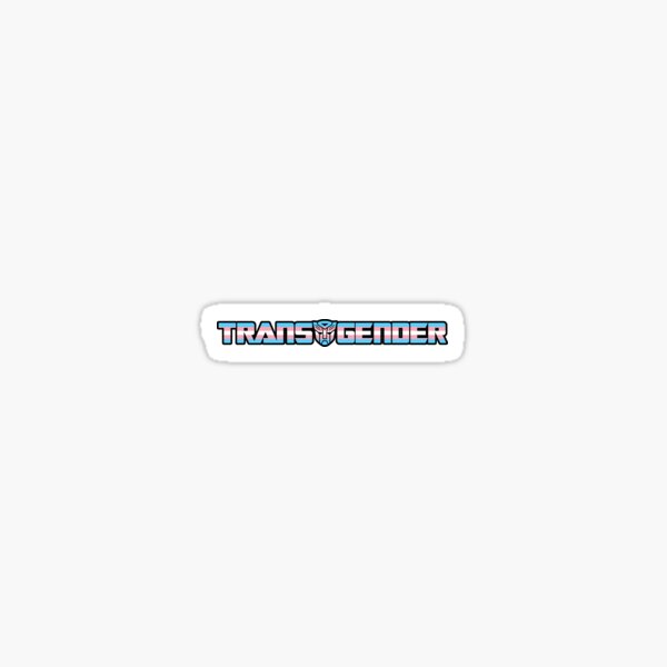 "Transgender Pride in Transformers Logo Style" Sticker for Sale by ...