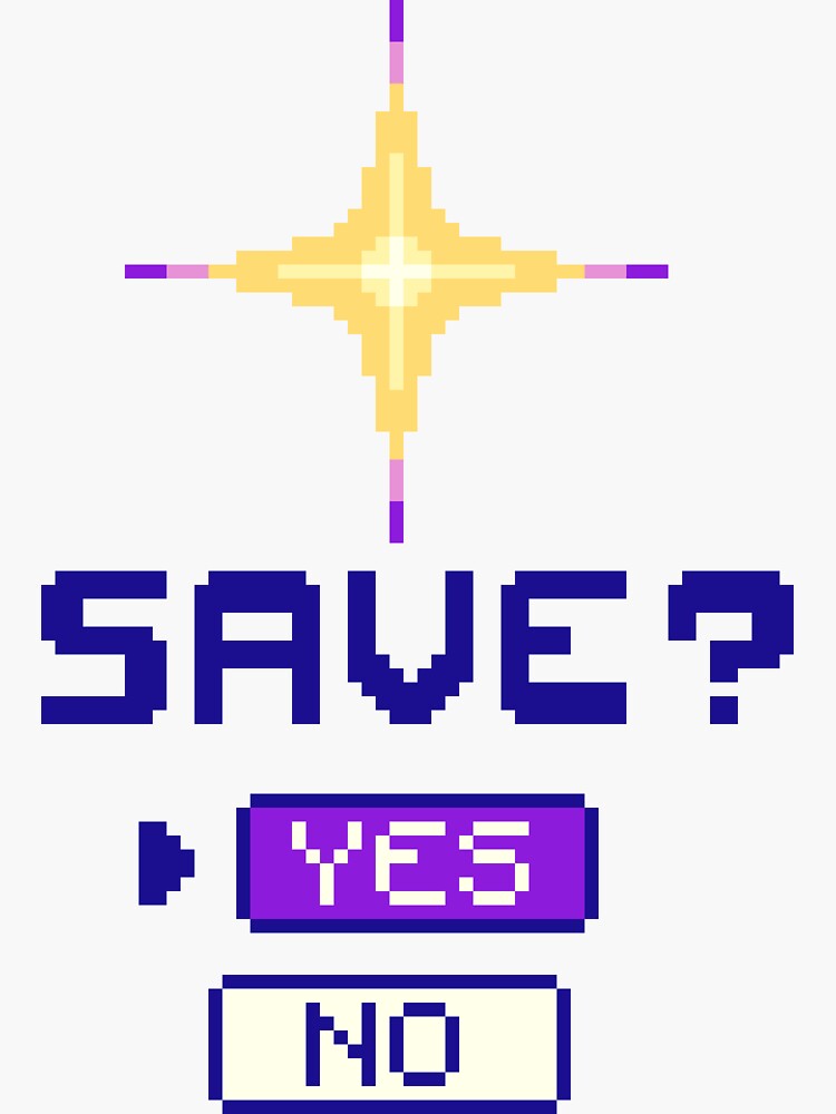 "Save Point Pixel Art" Sticker by Mimvoid | Redbubble