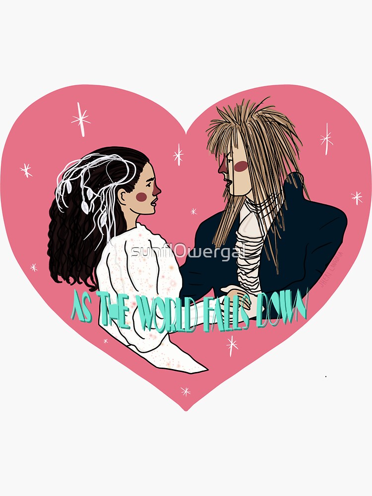 "Jareth and Sarah Labyrinth " Sticker for Sale by sunfl0wergal | Redbubble