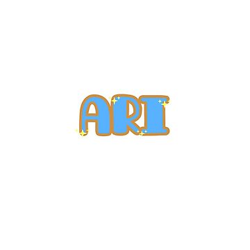 "Ari name design" Sticker for Sale by sunny-day-art | Redbubble
