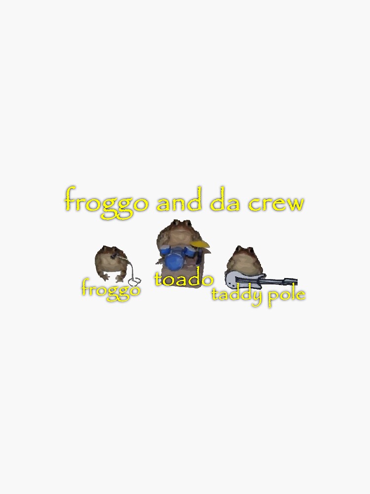 "Froggo and da crew" Sticker by Airconhut | Redbubble