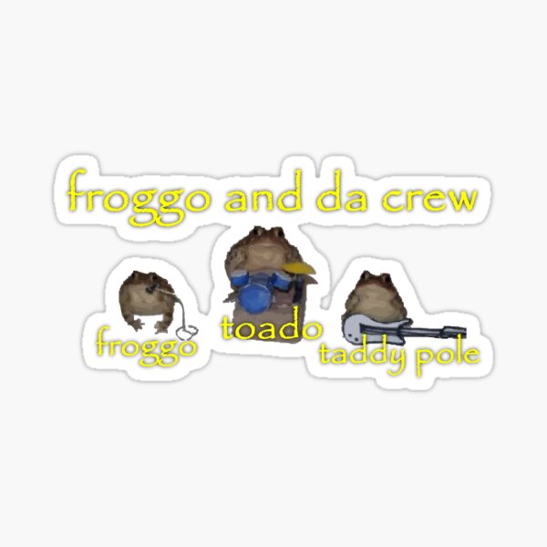 "Froggo and da crew" Sticker by Airconhut | Redbubble