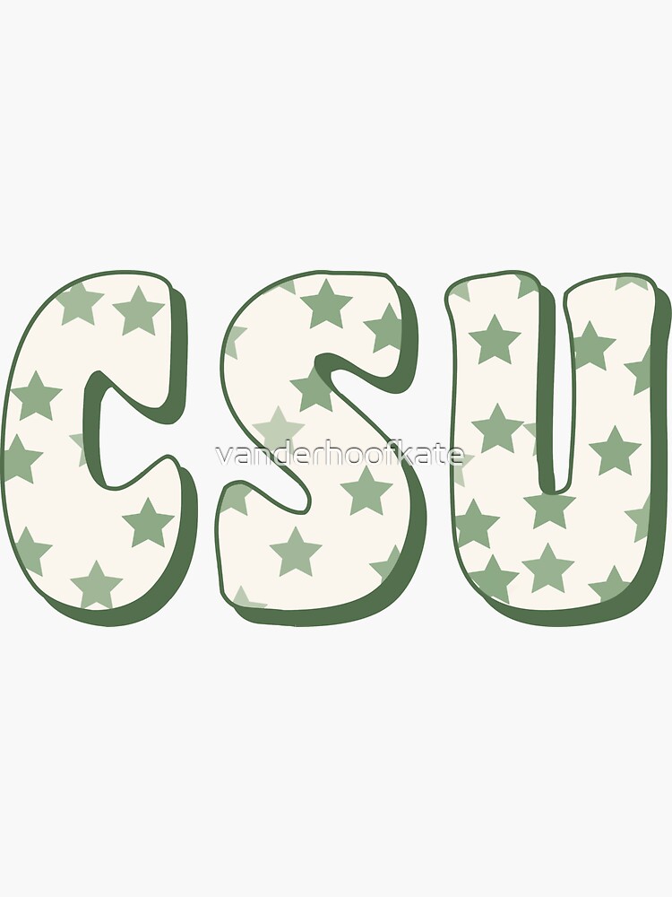 "CSU stars" Sticker for Sale by vanderhoofkate | Redbubble