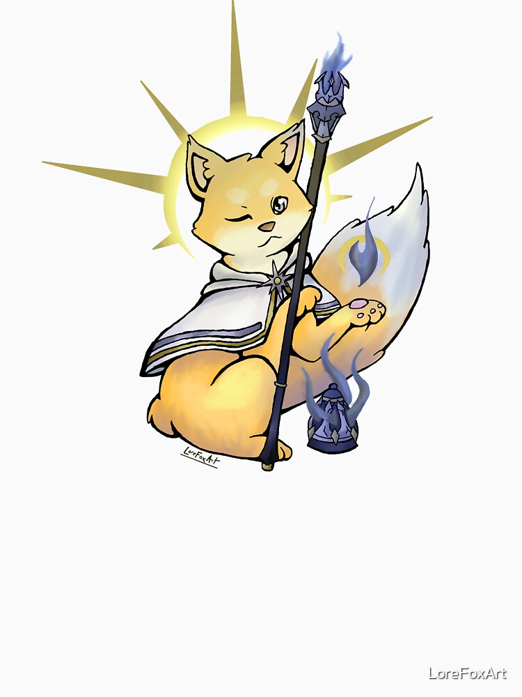 "DnD Cleric Fox" T-shirt by LoreFoxArt | Redbubble
