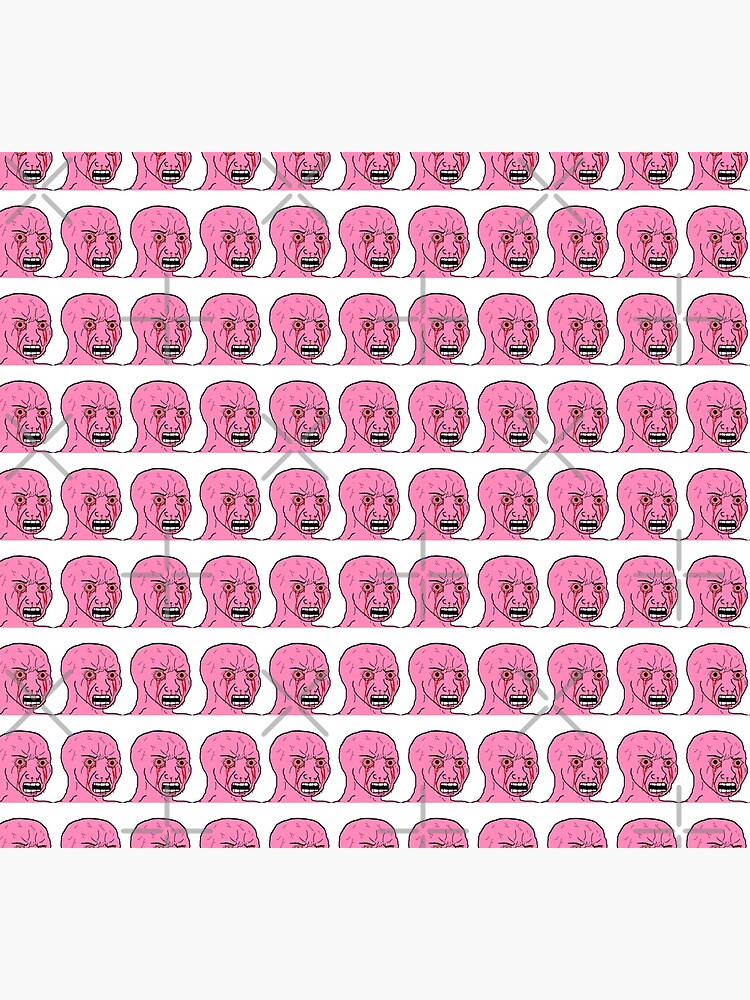 "Pink Wojak Rage Face Meme" Socks by M106 | Redbubble
