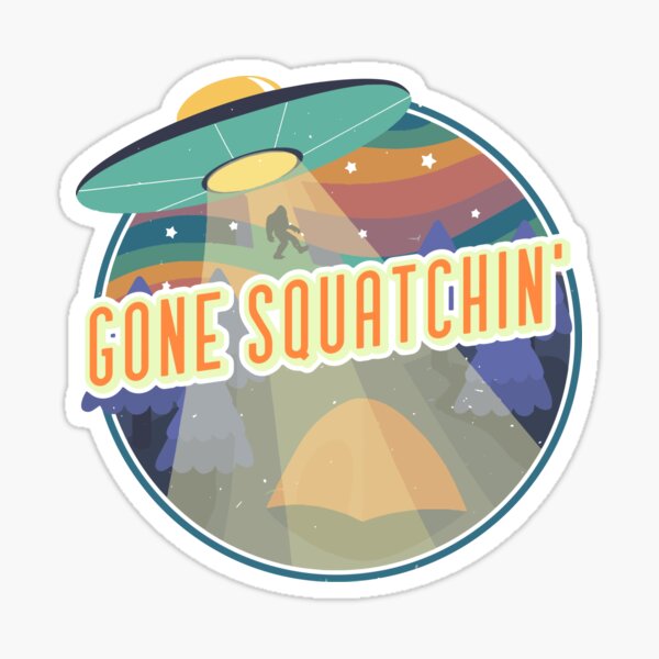 "Gone Squatchin' " Sticker by breh-art | Redbubble