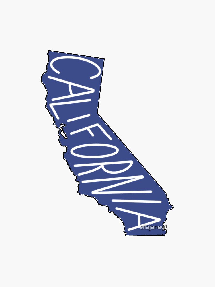 "California Outline" Sticker by ellajaneg1 | Redbubble