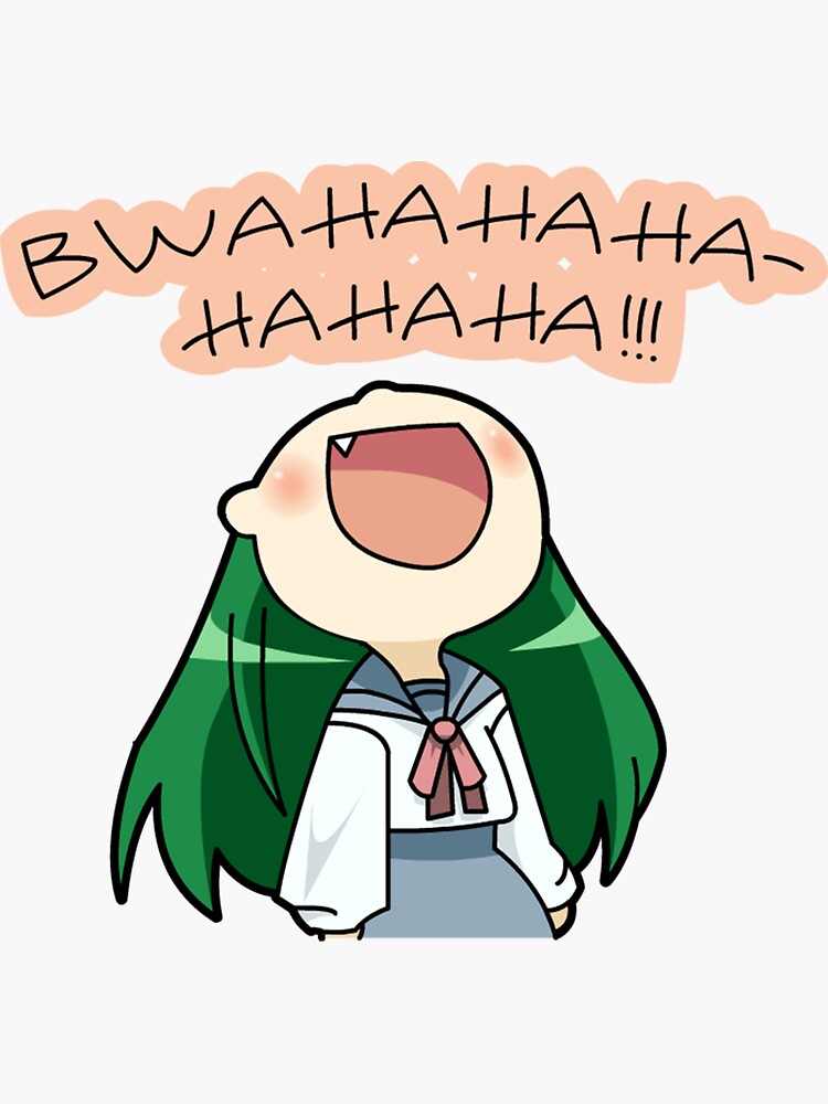 "BWAHAHAHAHA" Sticker for Sale by ahlaissuffering | Redbubble