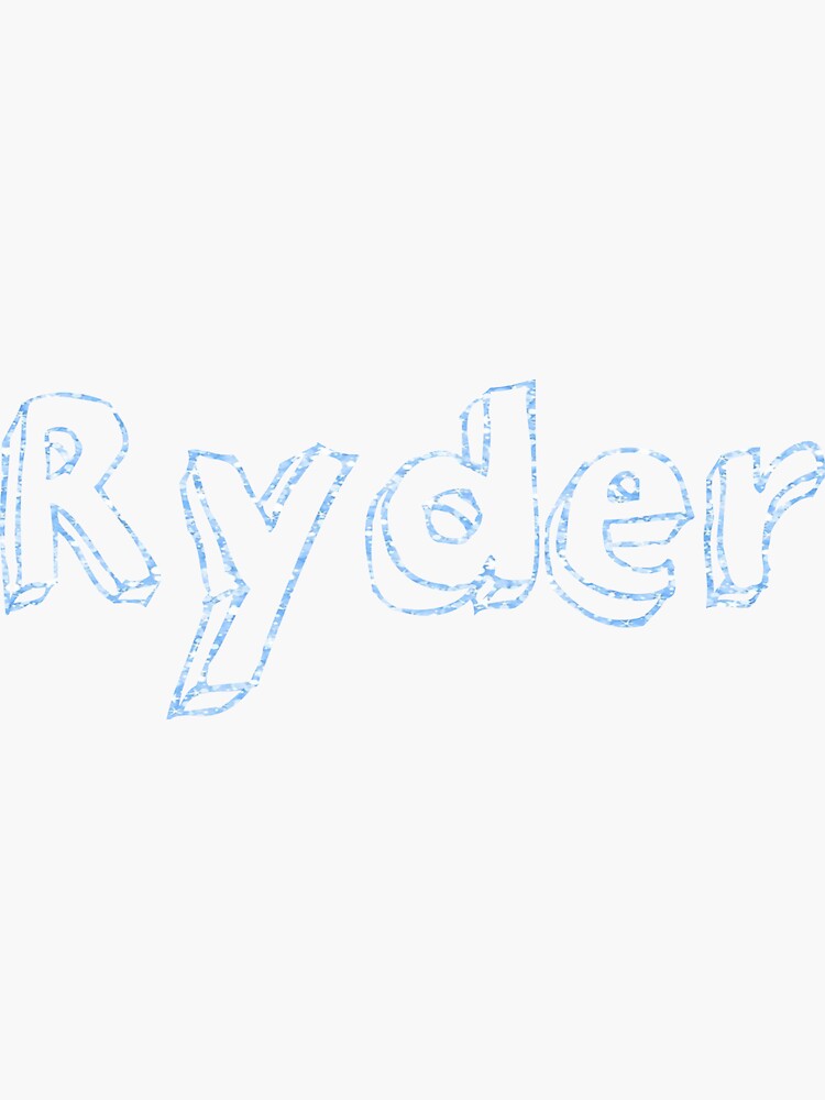 "Ryder Name Print Blue Glitter Sticker" Sticker for Sale by ...