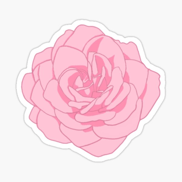 "Pretty Pink Rose" Sticker by res17 | Redbubble