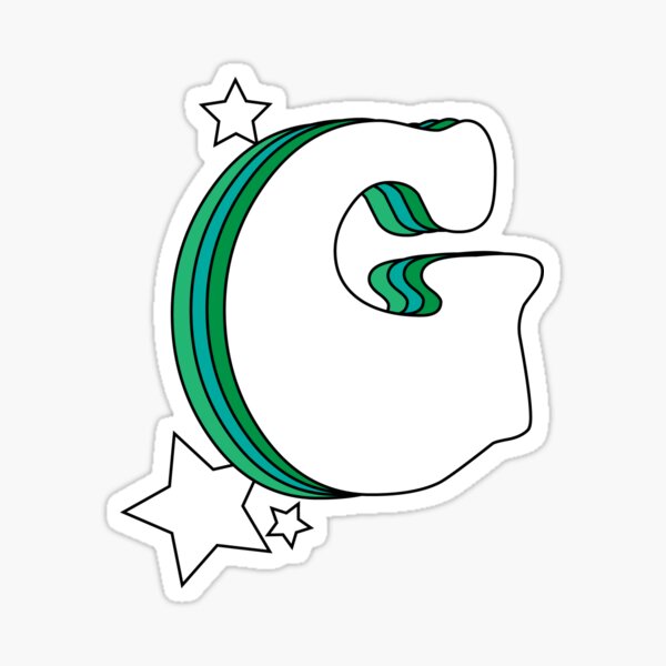 " G letter " Sticker by brockolii | Redbubble