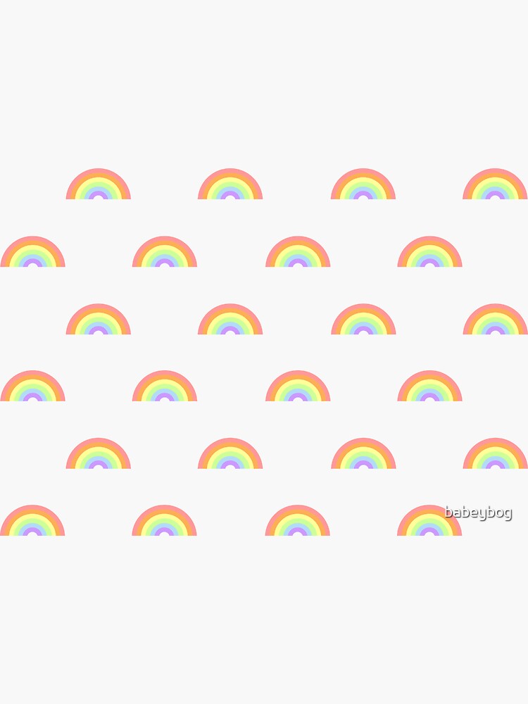 "Mini Pastel Rainbows Pattern" Sticker for Sale by babeybog | Redbubble