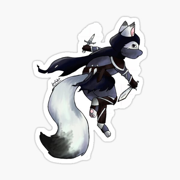 "DnD Rogue Fox" Sticker by LoreFoxArt | Redbubble