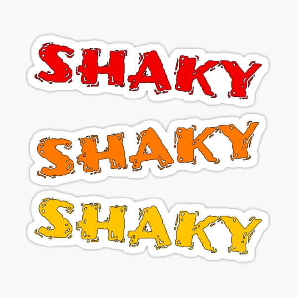 "Shaky Shaky Shaky Drawing" Sticker for Sale by lovebubbles5 | Redbubble