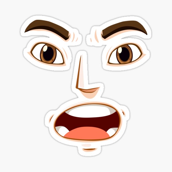 "funny face shock cool face shock" Sticker for Sale by silverass ...