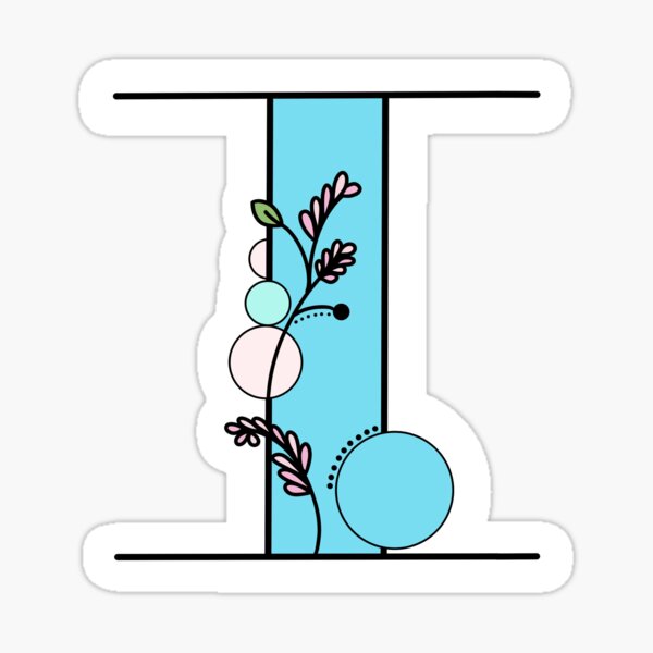"Letter I" Sticker for Sale by phoenixtails9 | Redbubble