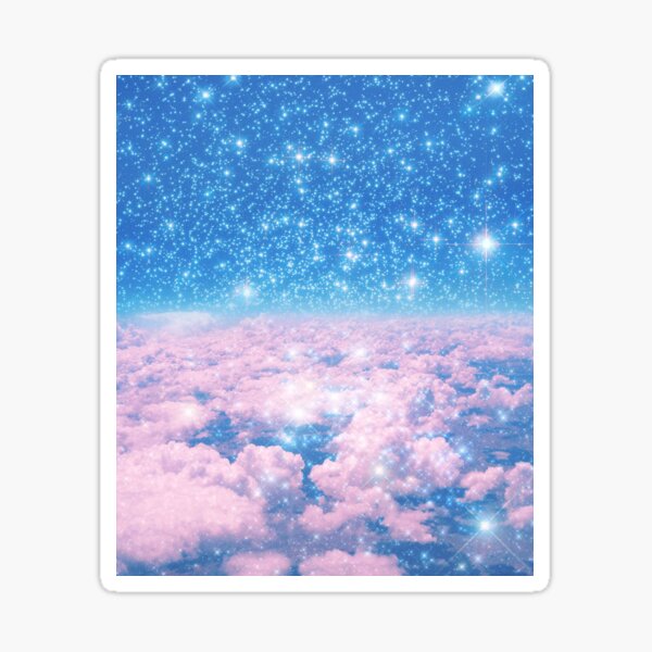 "Clouds Sparkle Vintage Aesthetic" Sticker for Sale by ind3finite ...