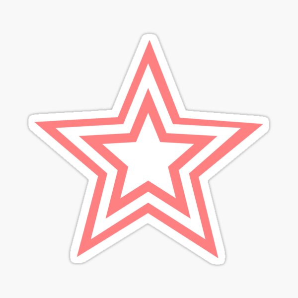 "Pink and White Star" Sticker for Sale by emmamfallon | Redbubble