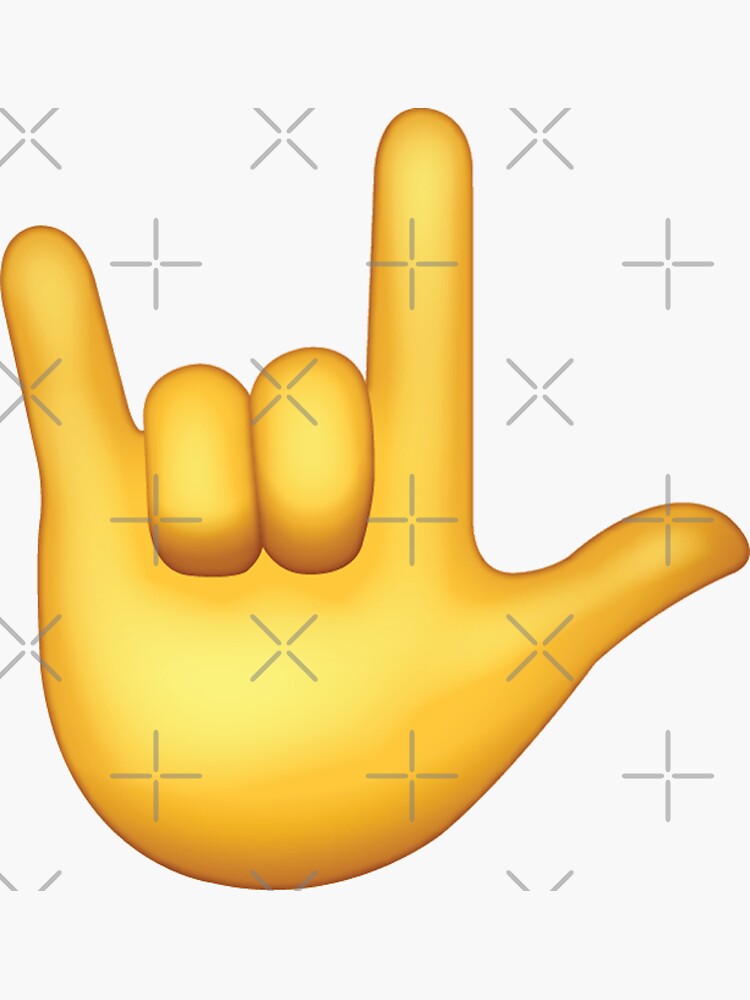 "ILY (Emoji)" Sticker for Sale by yawnni | Redbubble