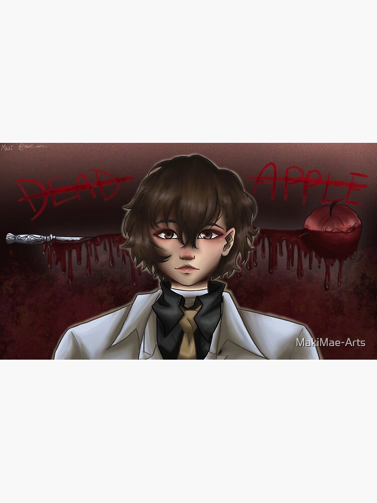 "Osamu Dazai Dead Apple, Bungou Stray Dogs sticker/print" Sticker for ...