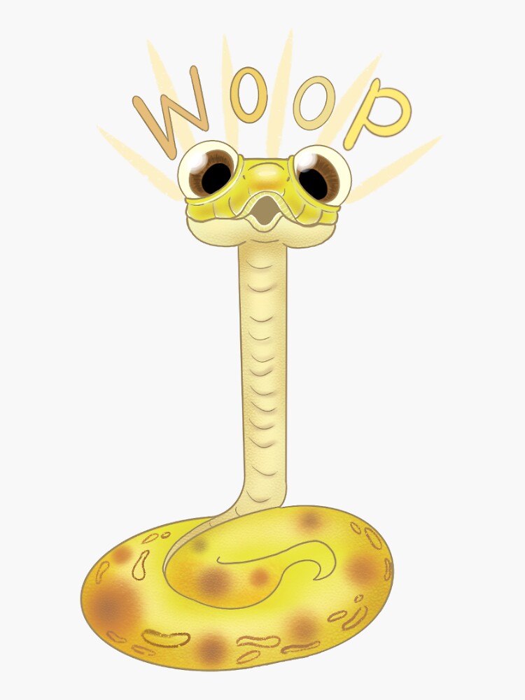 "Whoop snake" Sticker by Krazykatt | Redbubble