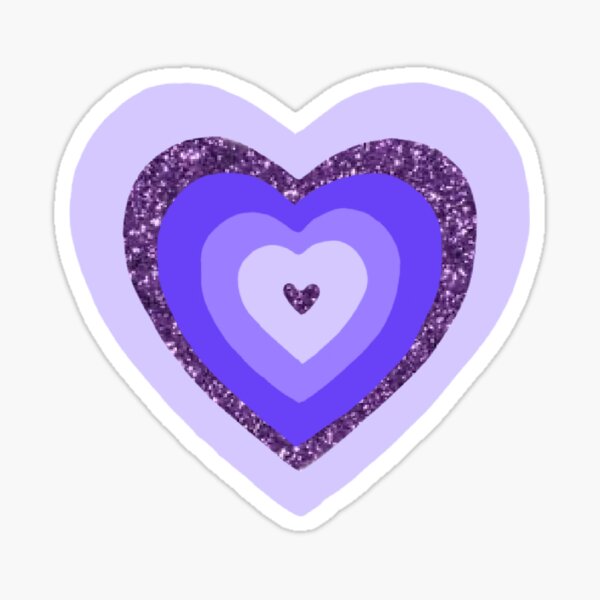 "purple sparkling heart" Sticker for Sale by laurenxvalerie | Redbubble