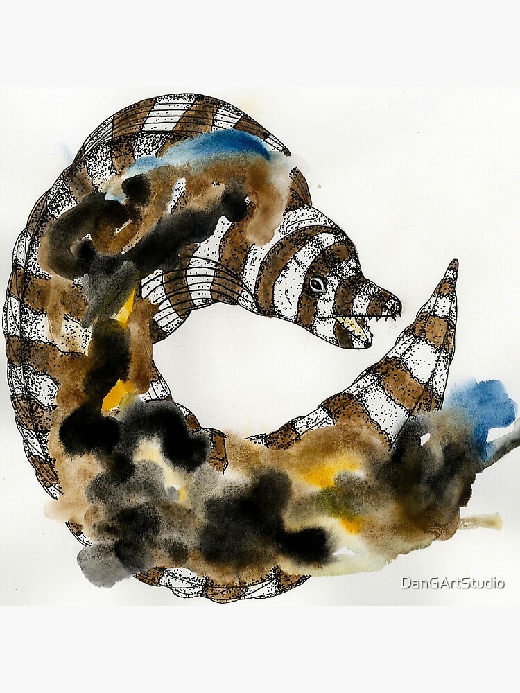 "Puhi - Zebra Moray Eel" Poster by DanGArtStudio | Redbubble