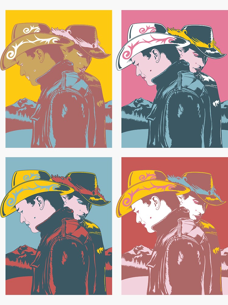 "Cowboy Pop Art " Sticker by GayEssential | Redbubble
