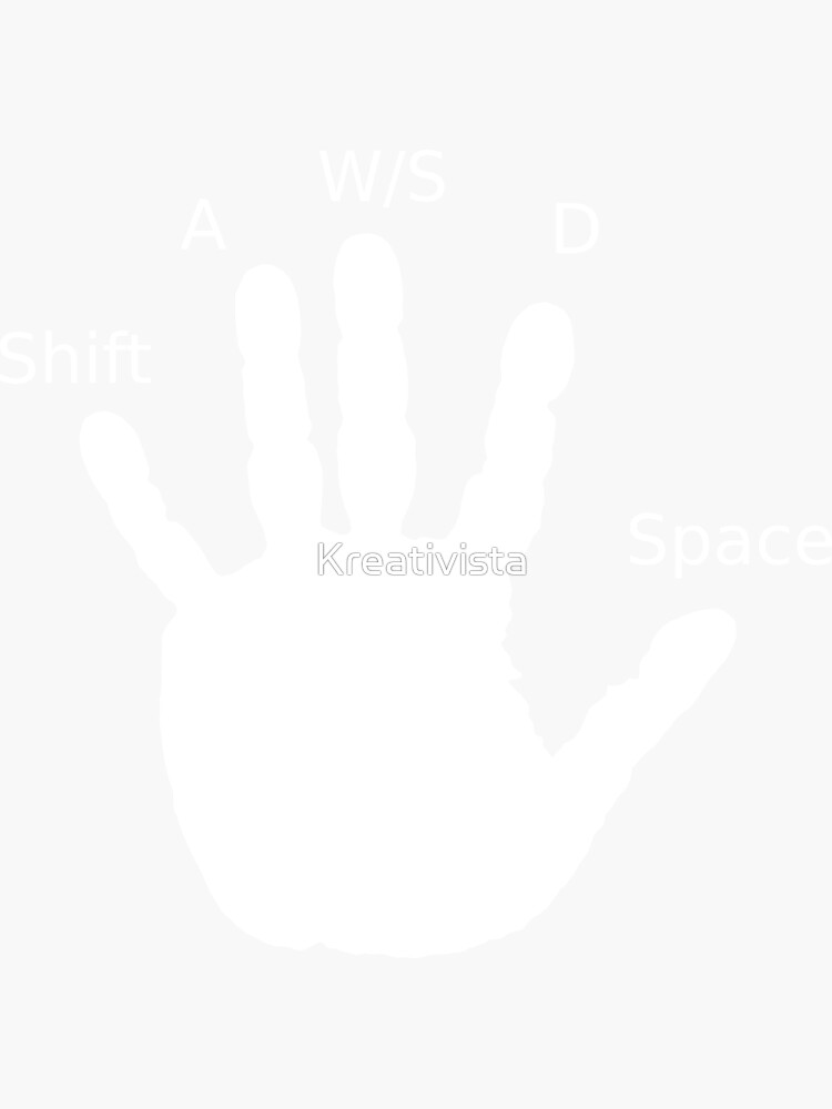"Gamer Hand; WASD" Sticker by Kreativista | Redbubble