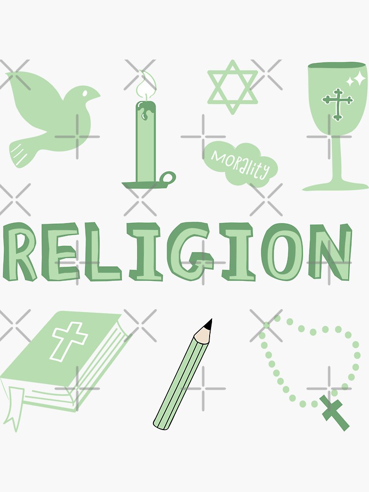 "Light Green Religion Subject Pack" Sticker for Sale by The-Goods ...