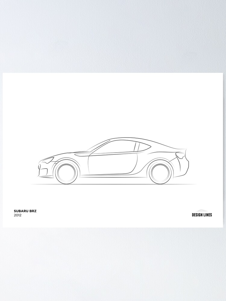 "Design Lines - Subaru BRZ" Poster by bpotstra | Redbubble
