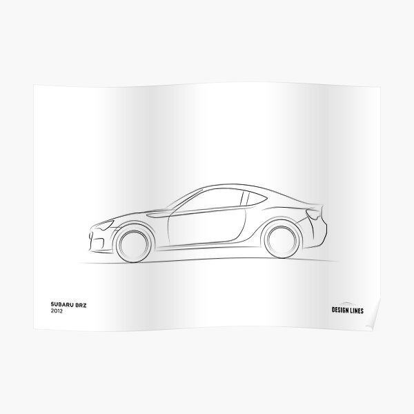 "Design Lines - Subaru BRZ" Poster by bpotstra | Redbubble