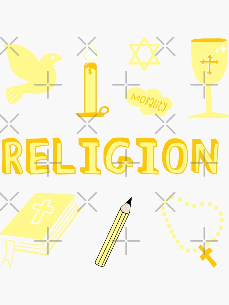 "Light Yellow Religion Subject Pack" Sticker for Sale by The-Goods ...