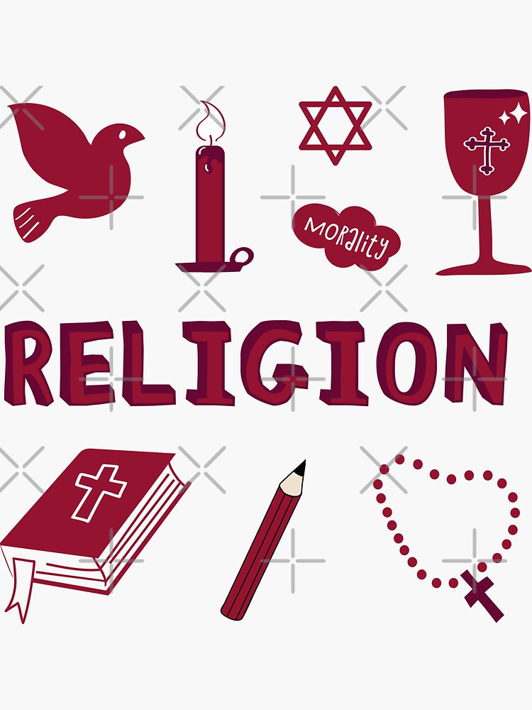 "Maroon Religion Subject Pack" Sticker for Sale by The-Goods | Redbubble