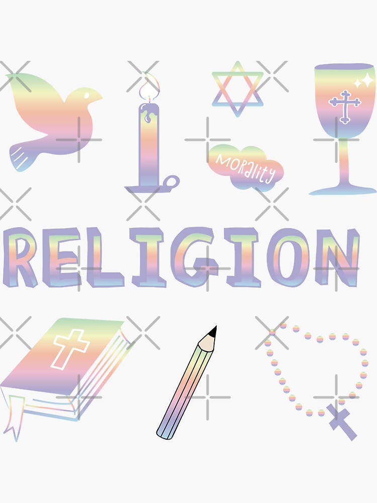 "Pastel Rainbow Religion Subject Pack" Sticker for Sale by The-Goods ...