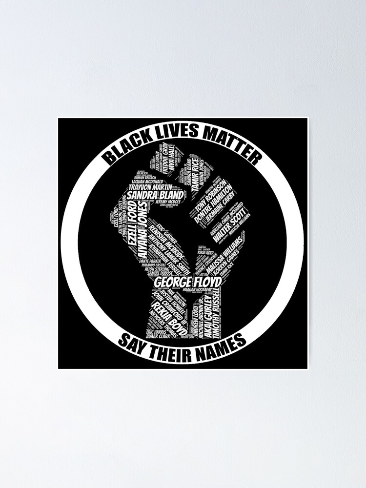 "Black Lives Matter (Say Their Names) - BLM" Poster by rocklanone ...