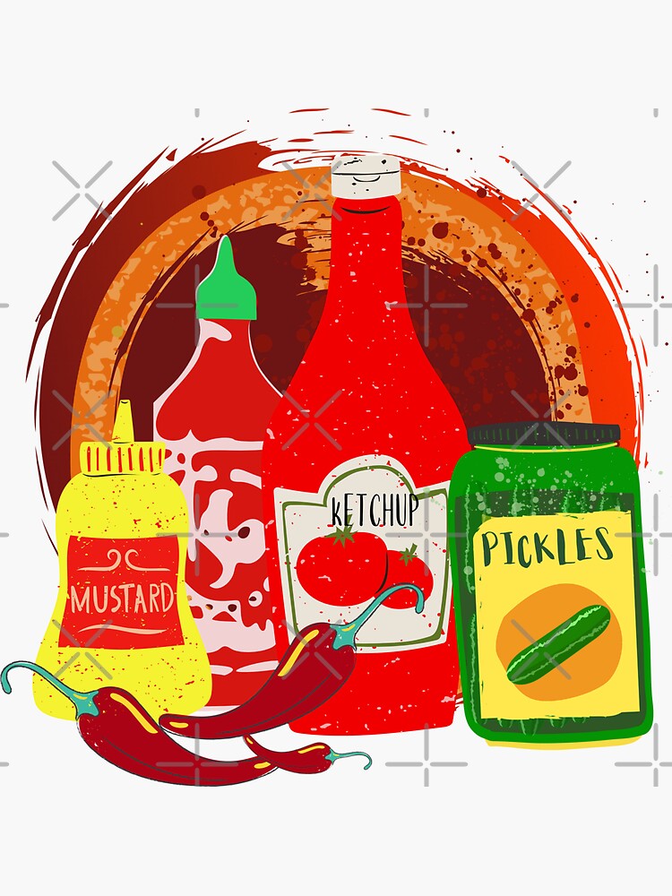 "Condiments Section Tshirt Cute Funny Kawaii Graphic Cartoony Design ...