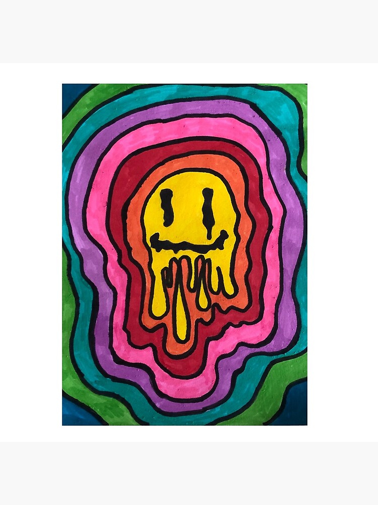 "Trippy Smiley Face " Canvas Print by jadeantoinetter | Redbubble